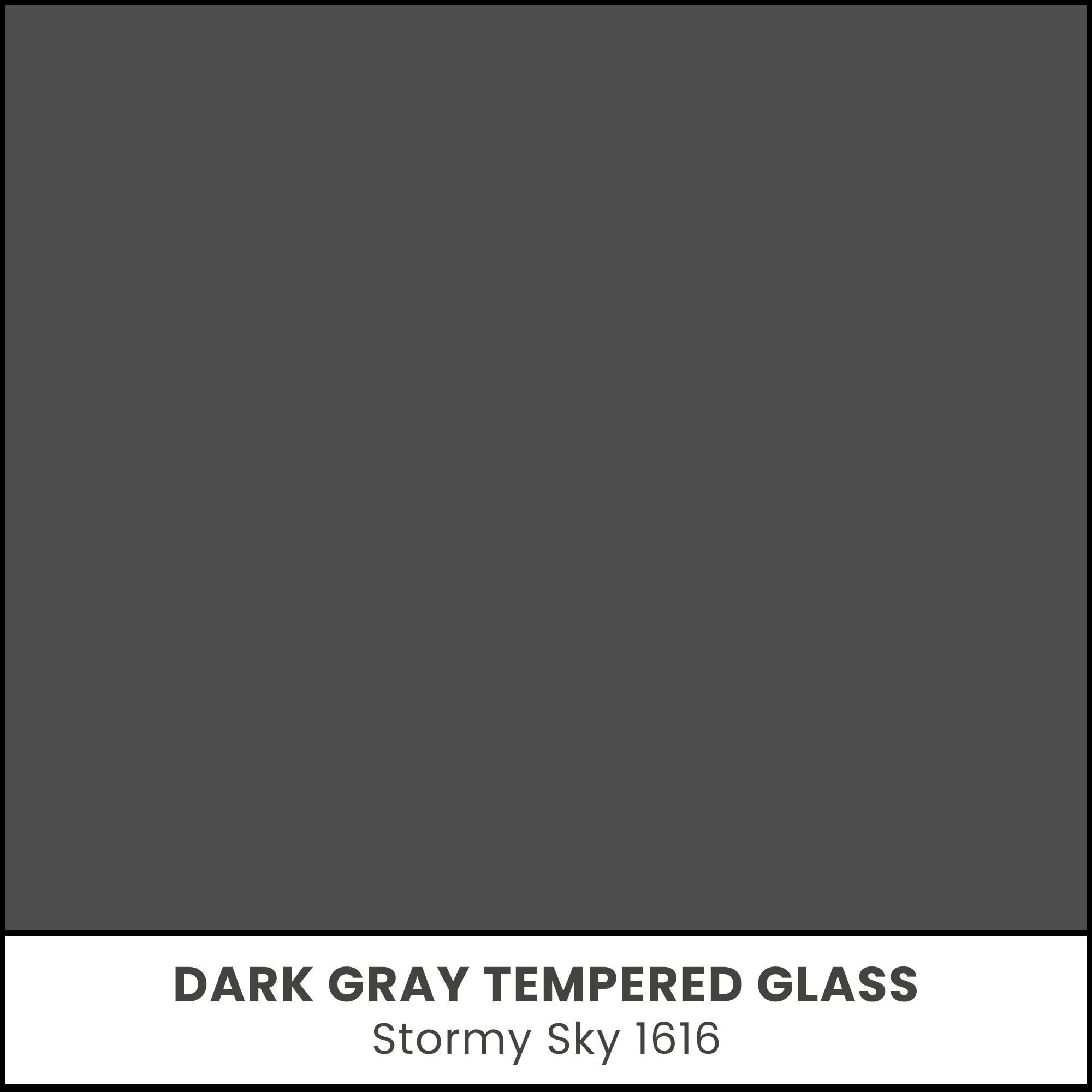 Dark Gray Tempered Glass - Stormy Sky 1616