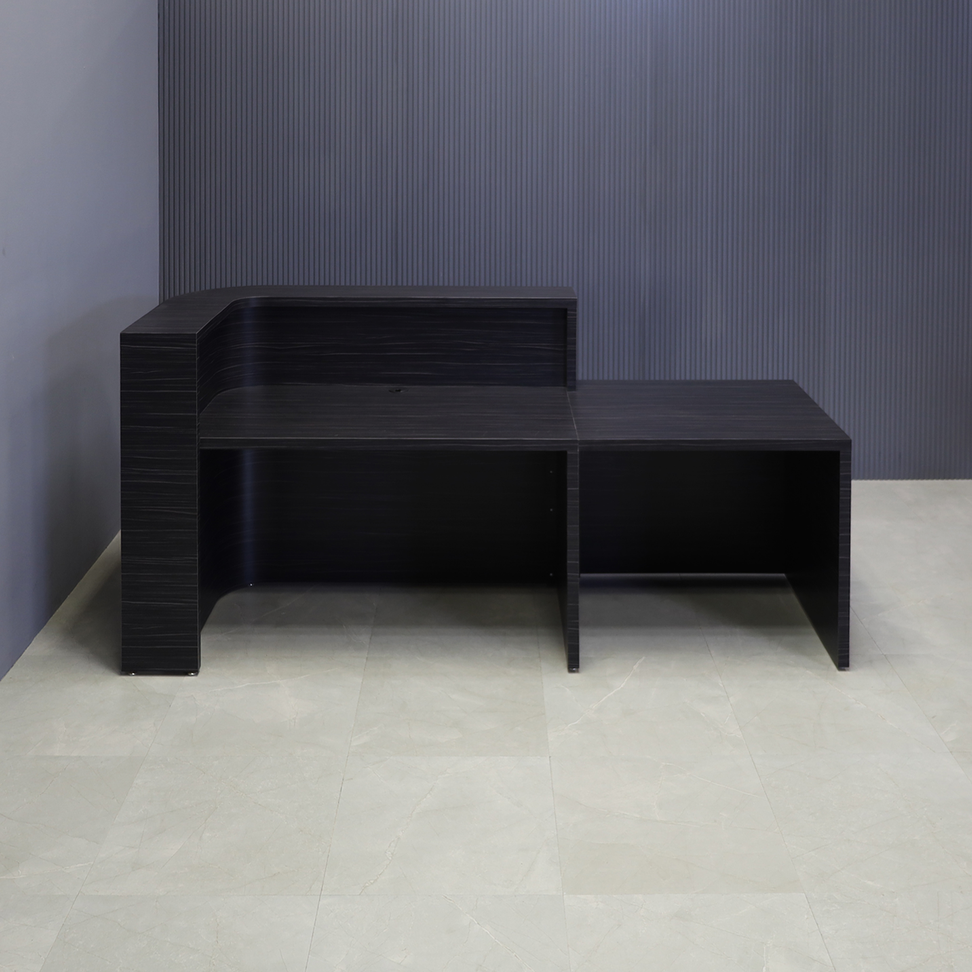 Austin ADA Reception Desk in Madagascar Matte Laminate - 96 In. - Stock ...