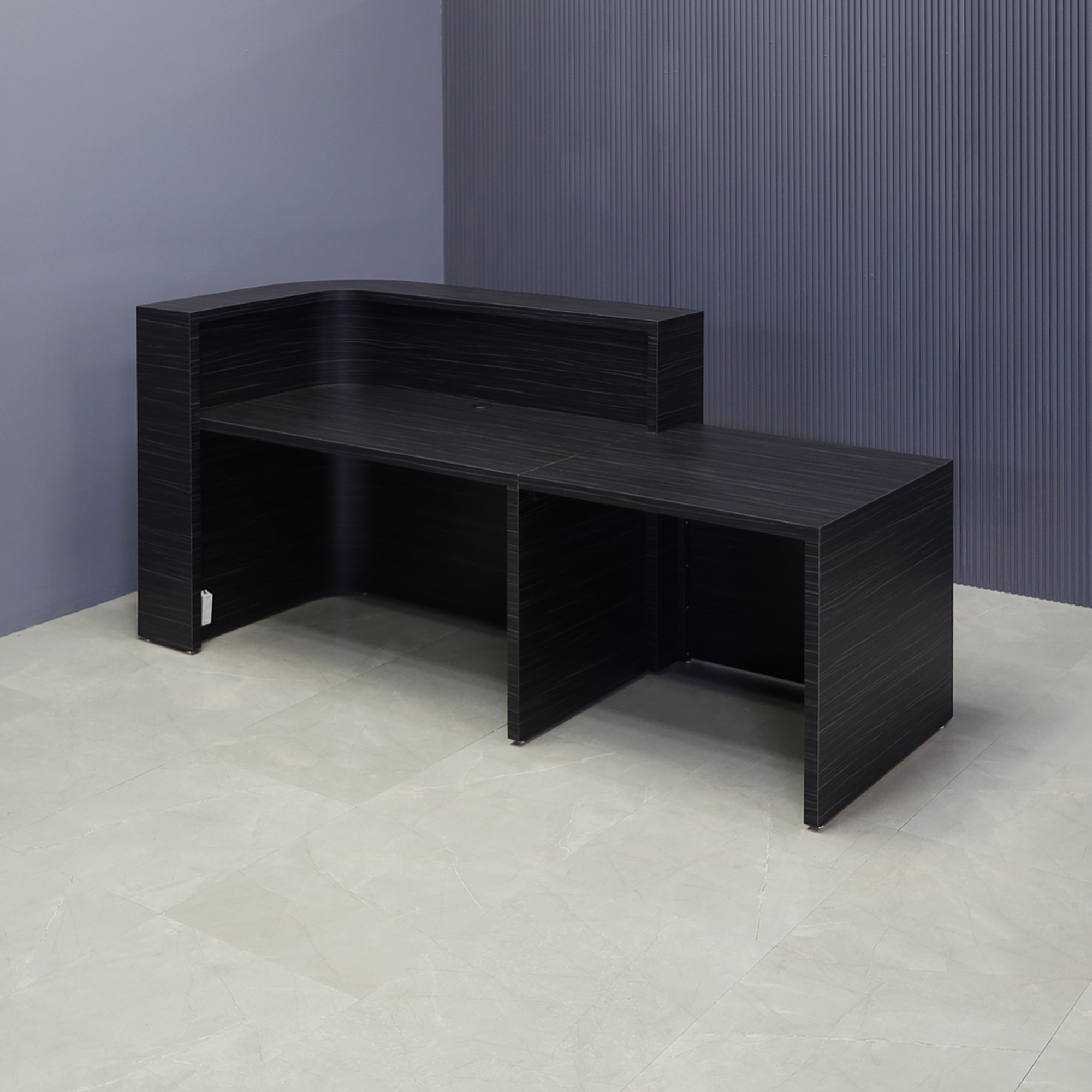 Austin ADA Reception Desk in Madagascar Matte Laminate - 96 In. - Stock ...