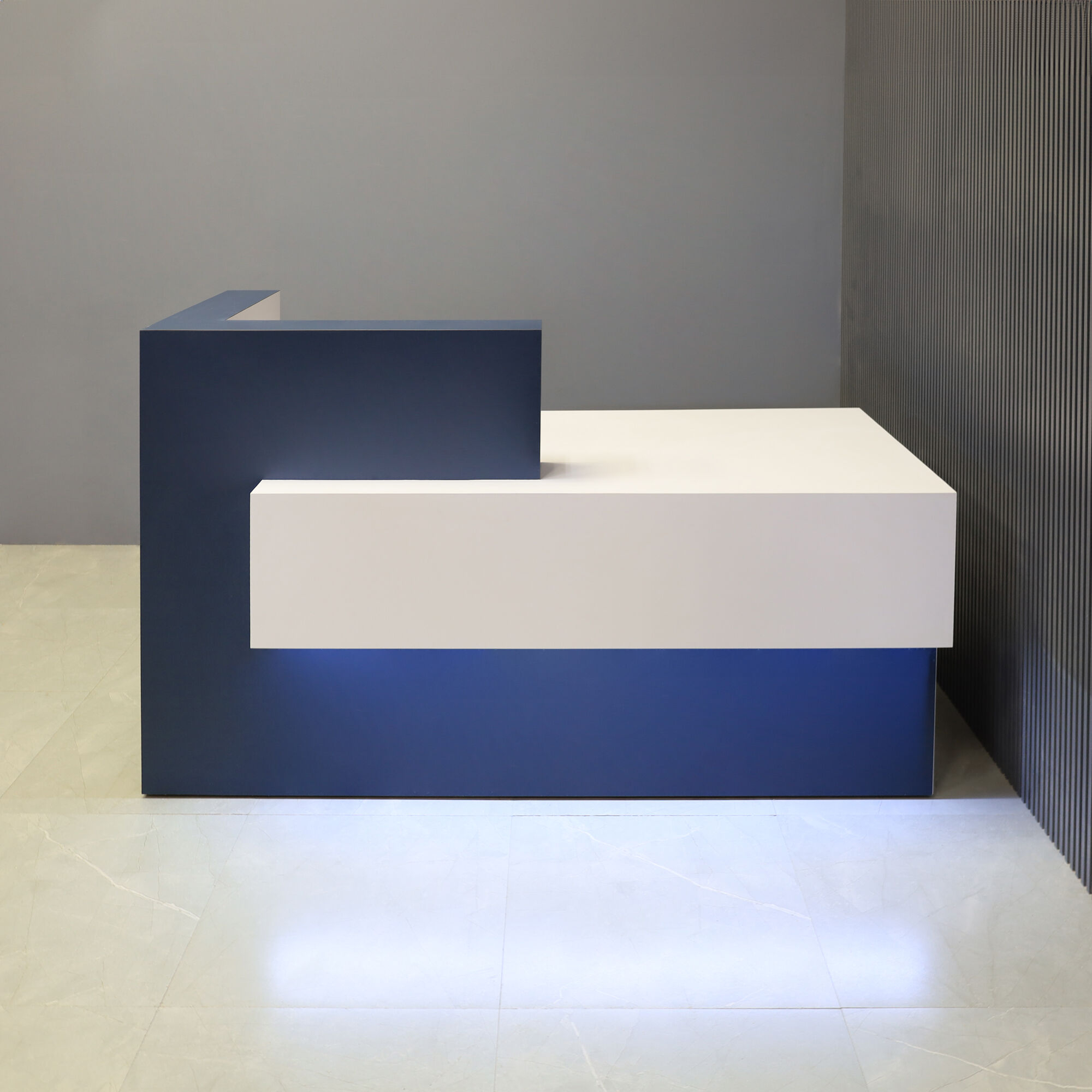 Atlanta Reception Desk in Midnight Blue Laminate - 72 In. - Stock #208