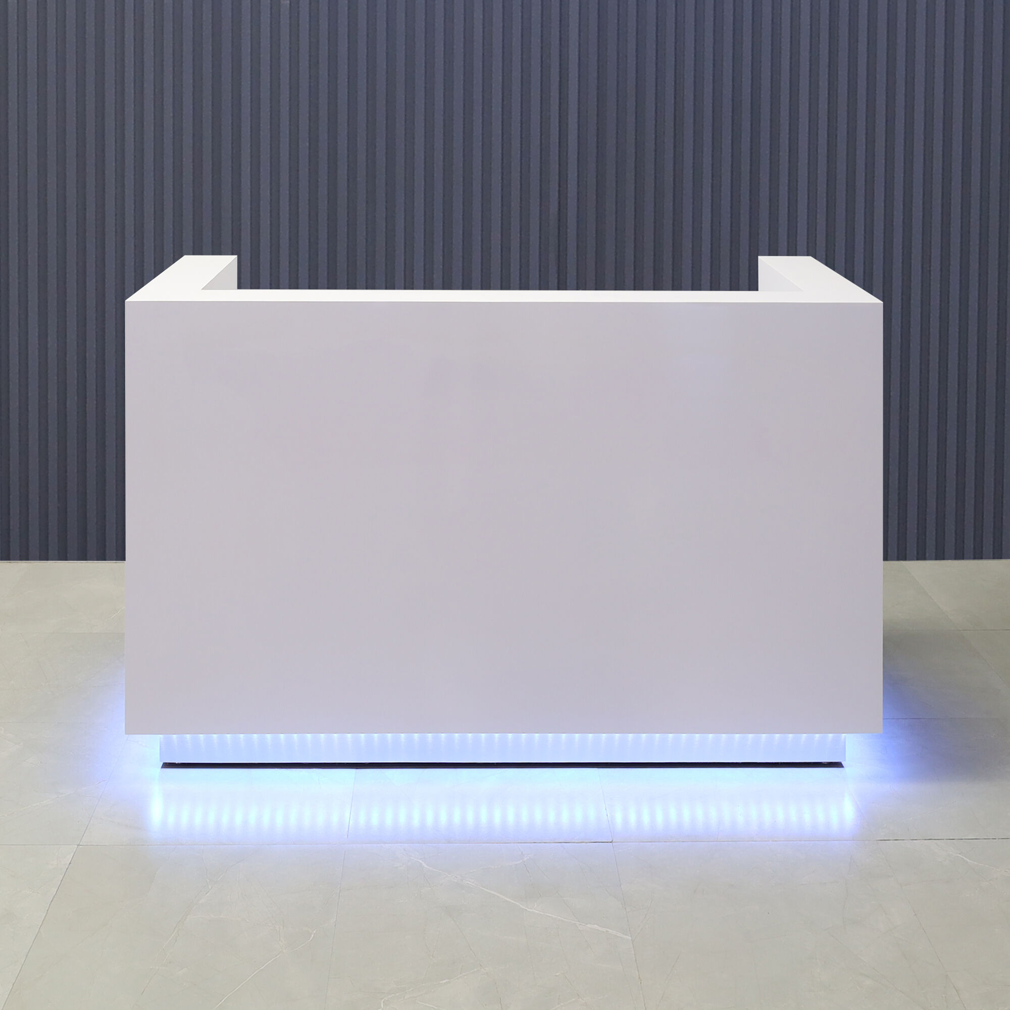 Dallas U-Shape Reception Desk in White Gloss Laminate Desk - 72 In ...