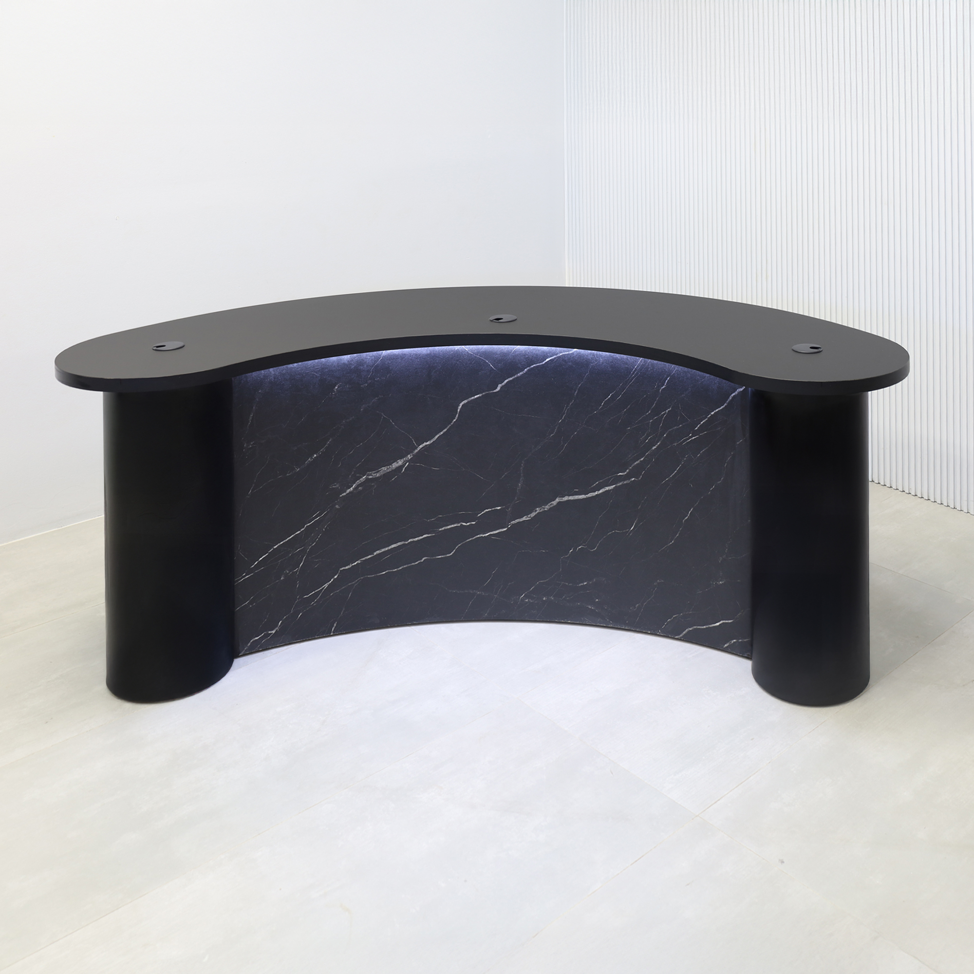Rochester Podcast Table with Black Traceless Laminate Finish - 84 In ...
