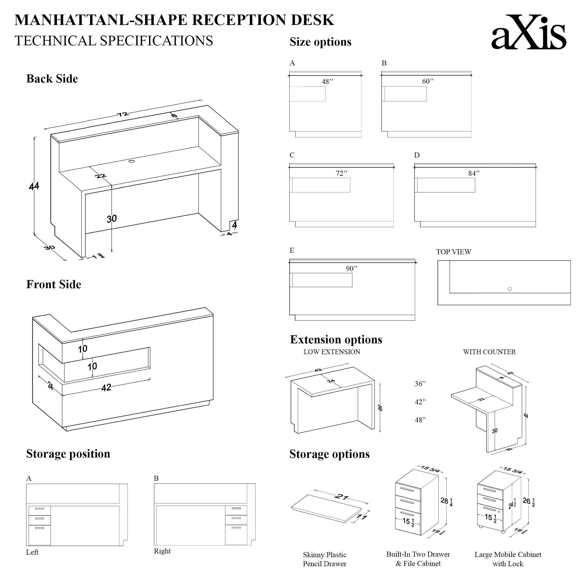 ada desk dimensions